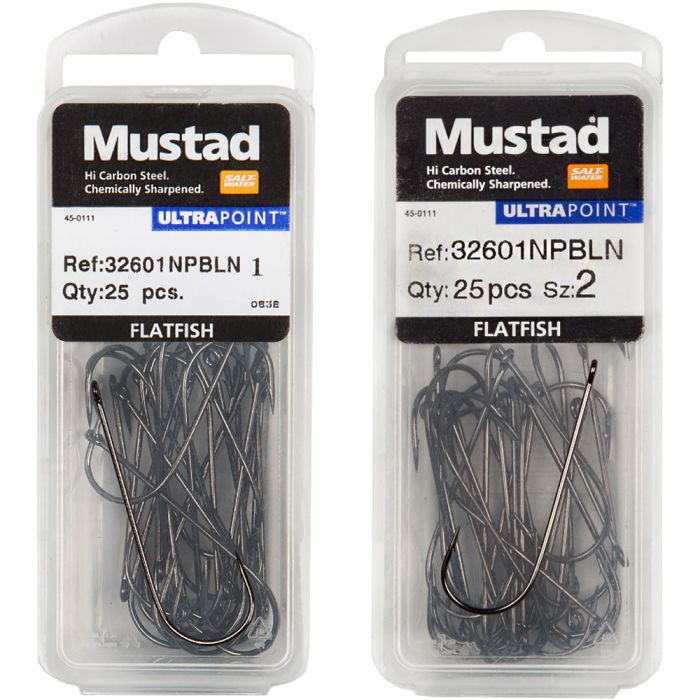 Mustad 32601BLN Flatfish Hooks