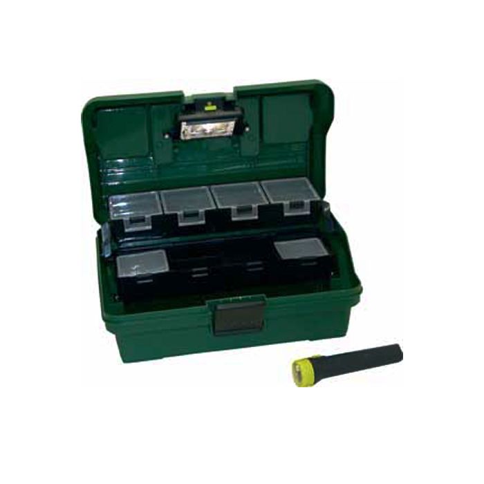 Lemco 13" Fishing Box With Built In Light & Hand Torch