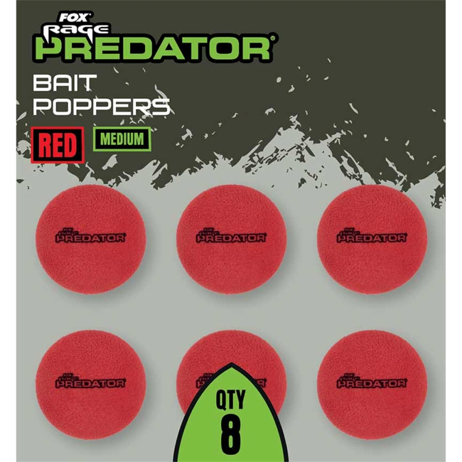 Fox Rage Predator Bait Poppers - Red