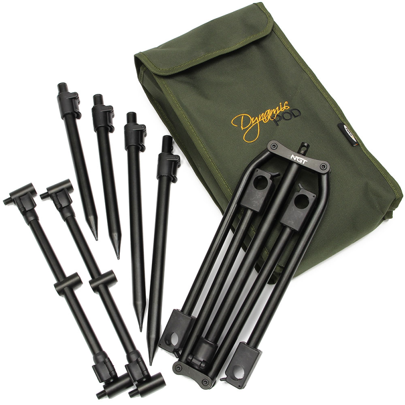 NGT Dynamic Compact Adjustable 3 Rodpod Inc Buzz Bars with Case