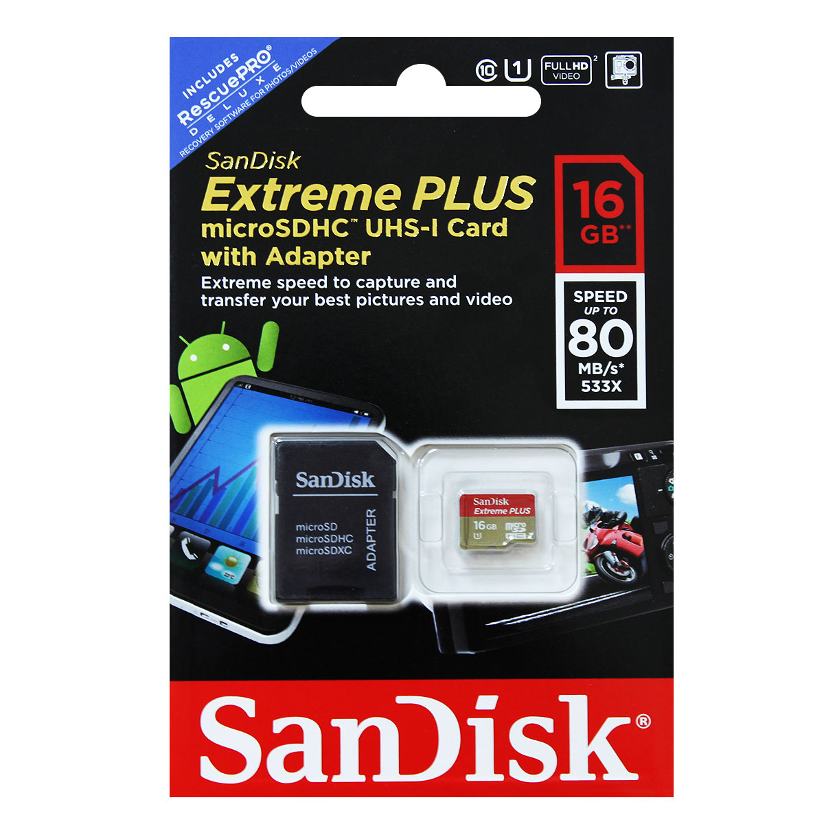 SanDisk Micro SD Card 16GB Extreme Plus